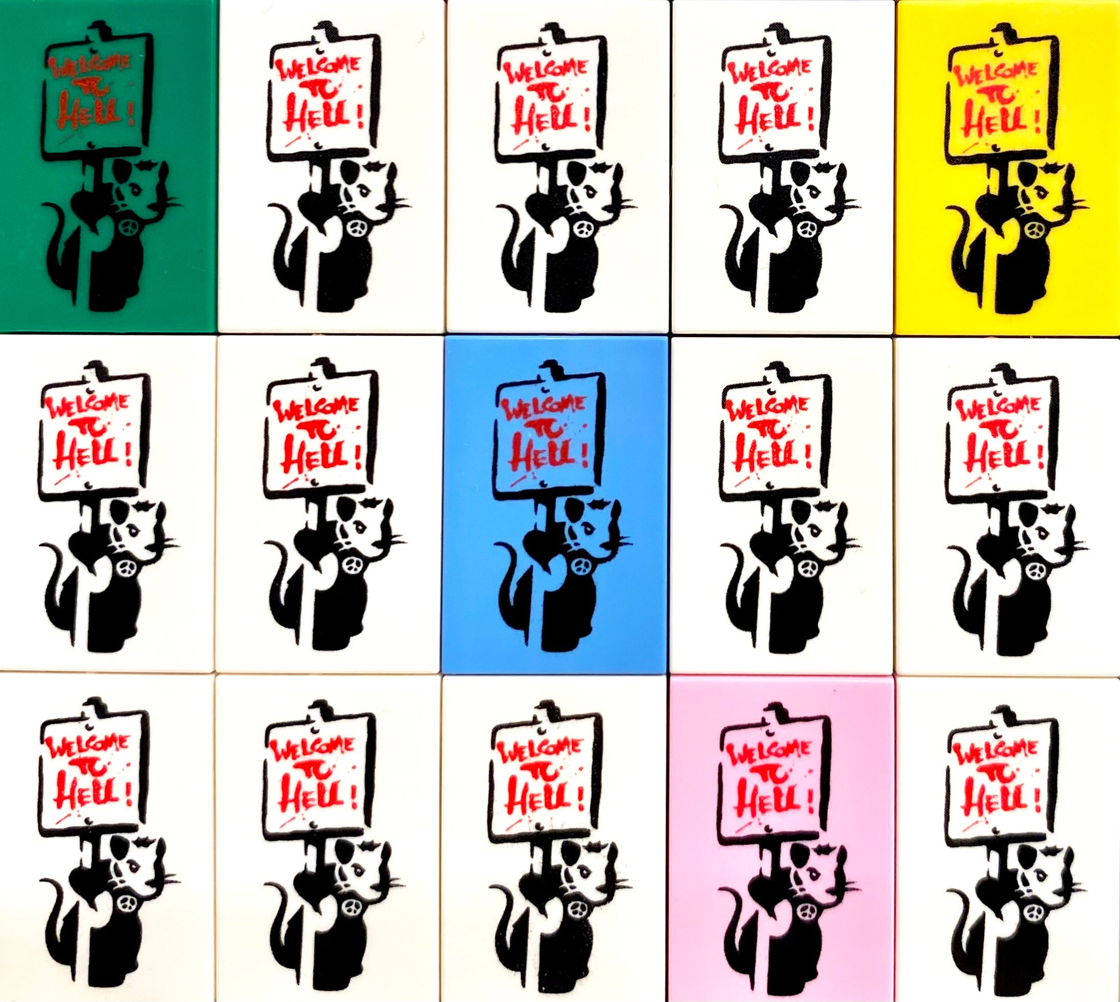 Graffiti Rat Tile - 2 x 3